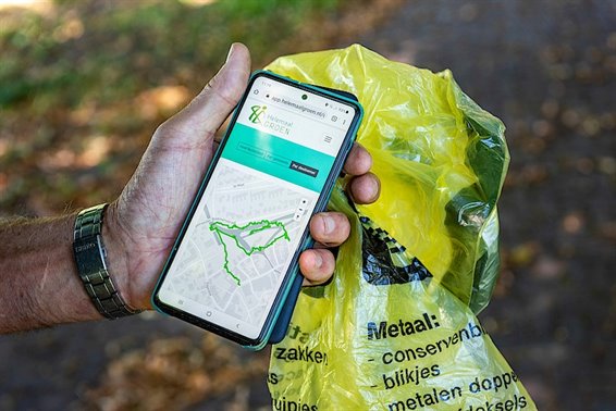 Samen zwerfvuil rapen met de gratis app van HelemaalGroen | Afval Circulair